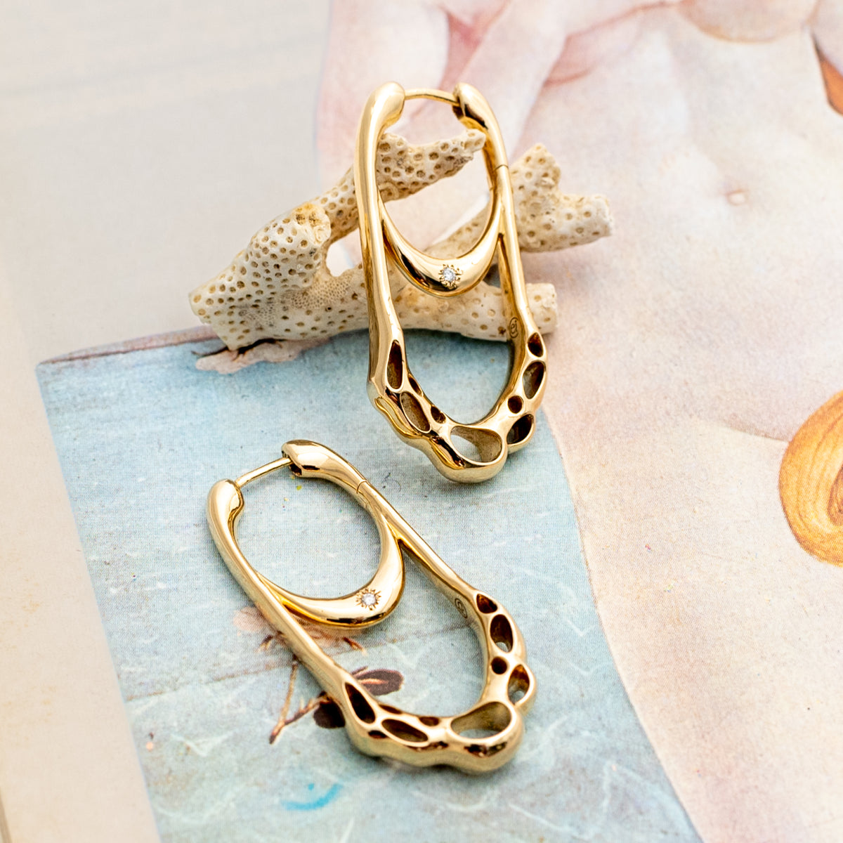 Of Sky & Sea Hoops – Sunlit – ELLE IRWIN